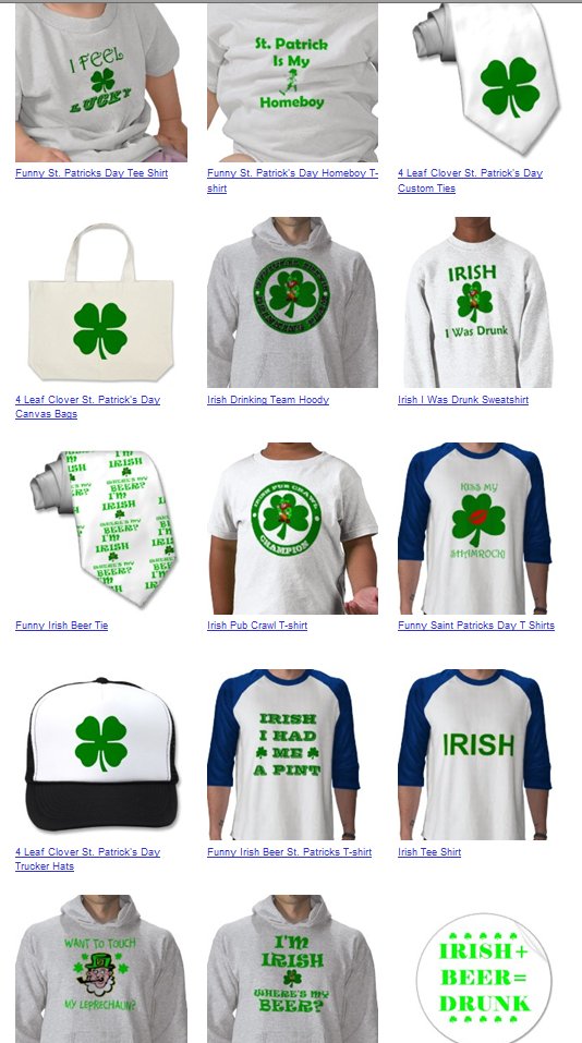 St. Patrick's Day, Irish Gifts and Souvenirs